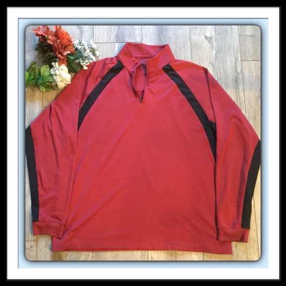 adidas | Shirts | Adidas Mens Red Half Zipper Pullover Xl | Poshmark
